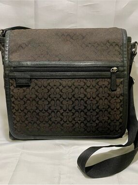 Coach | Bags | Coach Heritage Signature Jacquard Messenger Bag Style ...